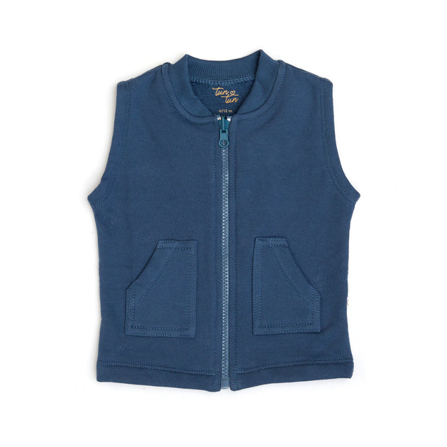 Chaleco Azul Algodón Afranelado – tuntun.com.pe